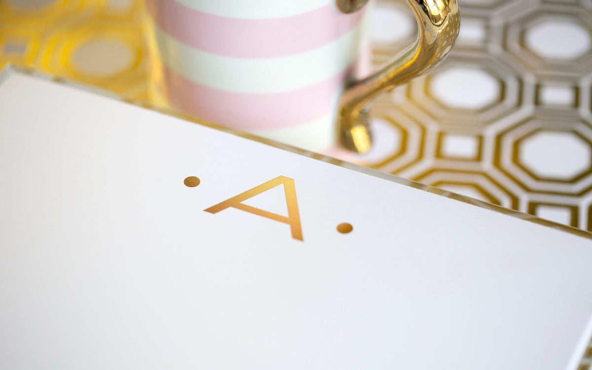 Gold Foil Notepads – Black Ink