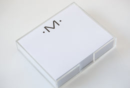 Large Black Initial Notepads – Black Ink