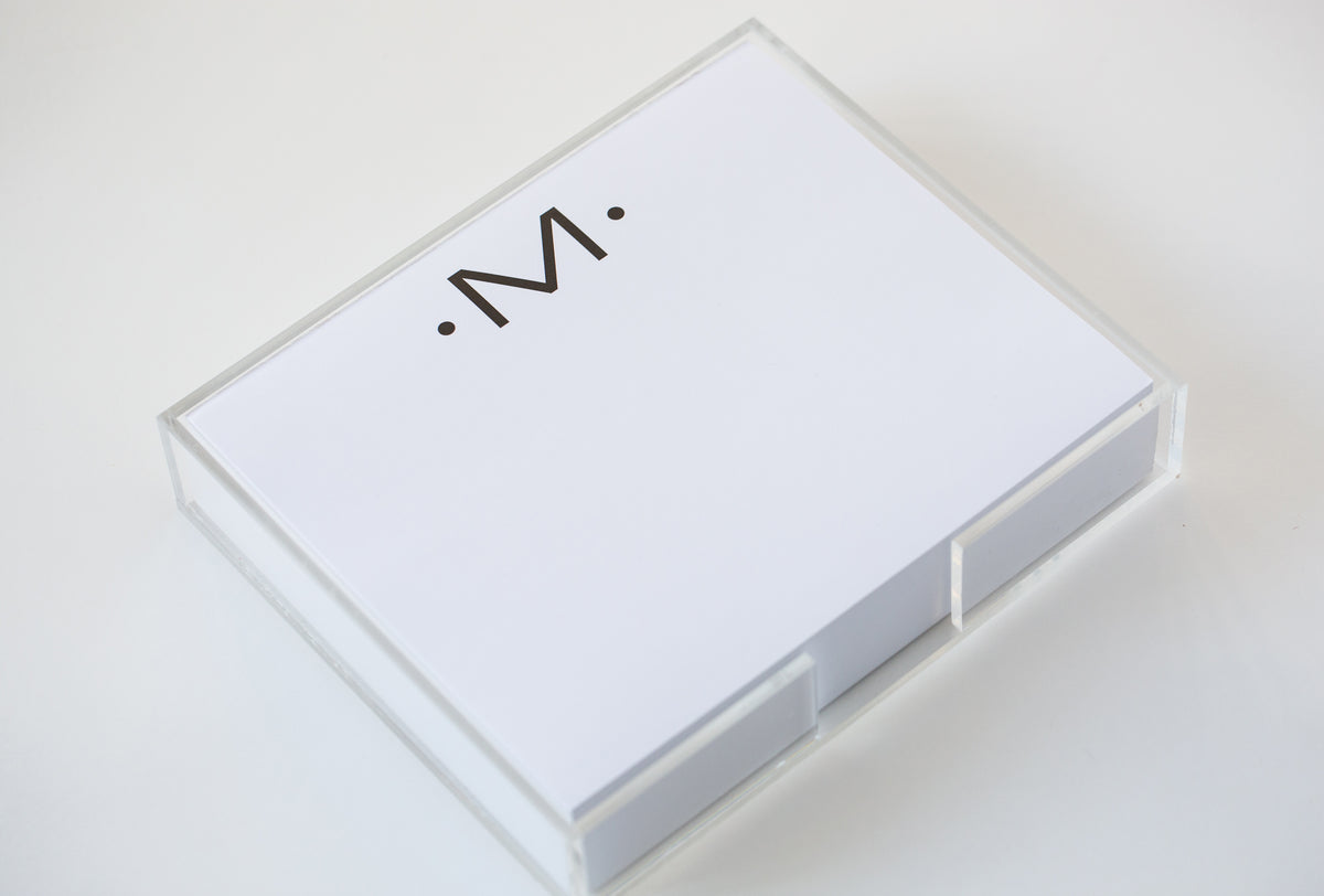 Luxe Original Initial Notepad – Black Ink