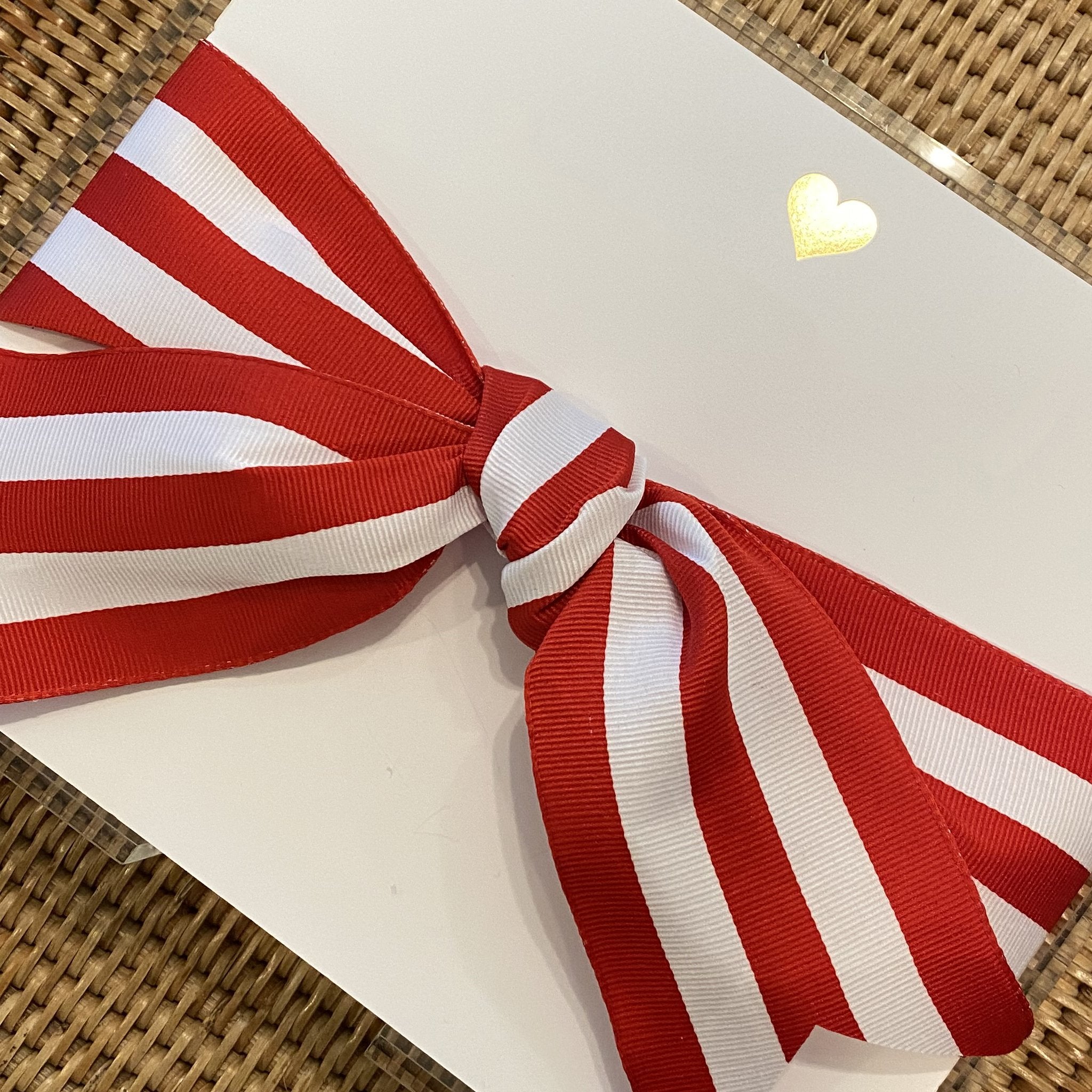 Luxe Gold Foil Heart Notepad – Black Ink