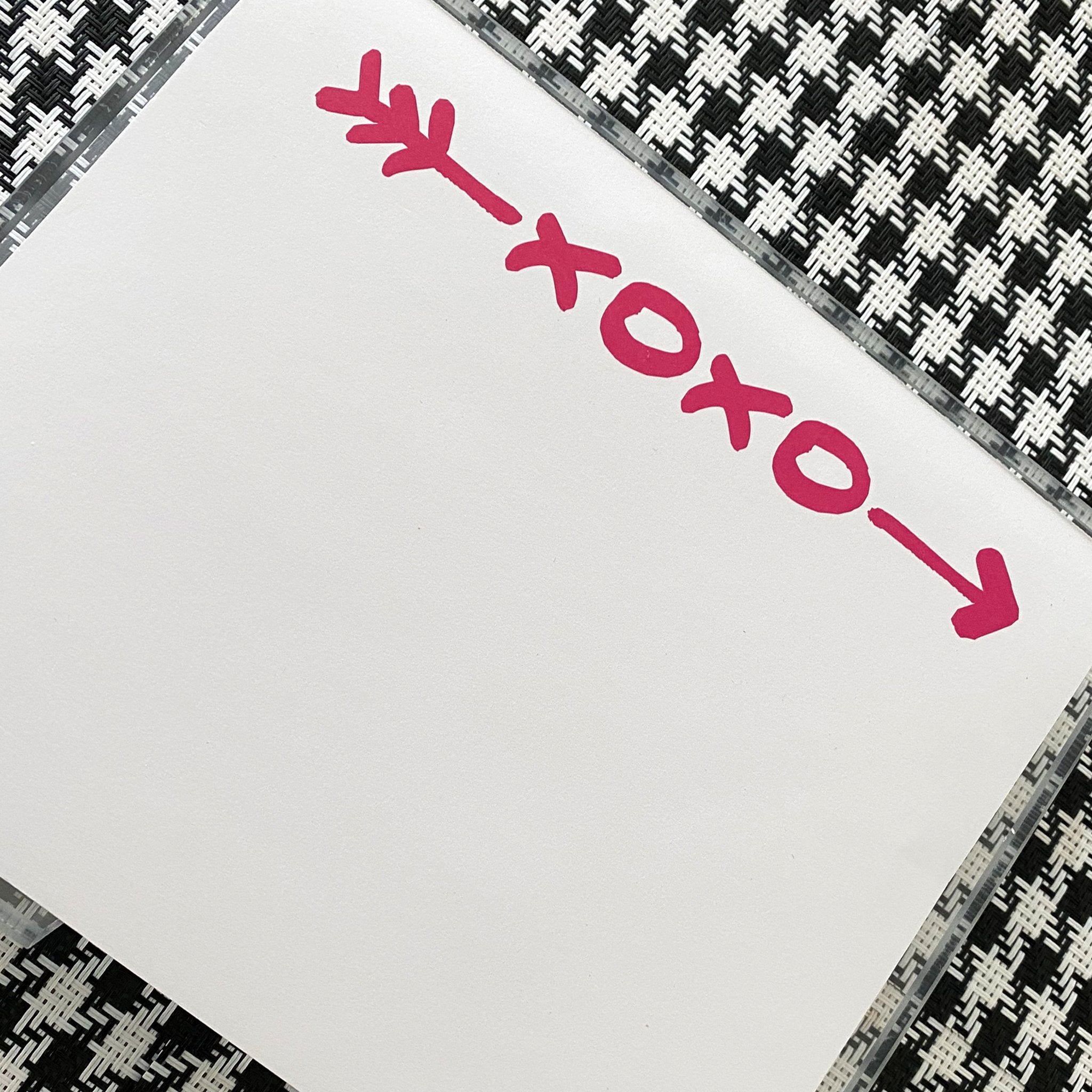 Luxe XOXO Notepad – Black Ink